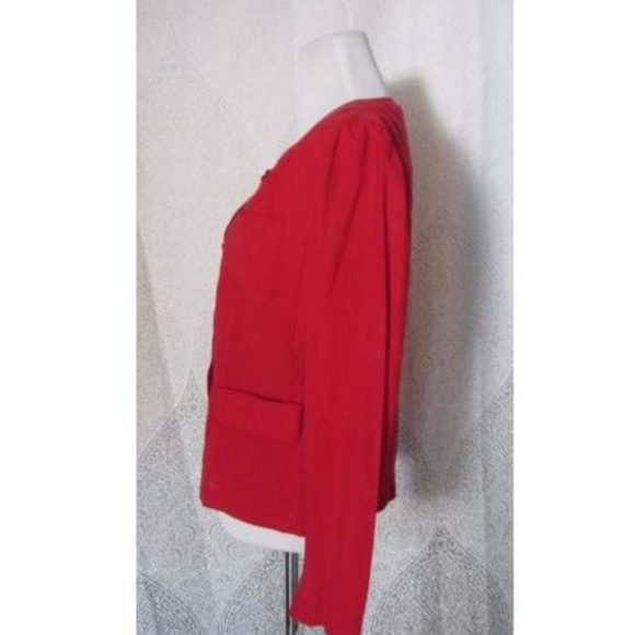 Dkny | Jackets & Coats | Nwt Dkny Red Linen Blazer Button Jacket ...